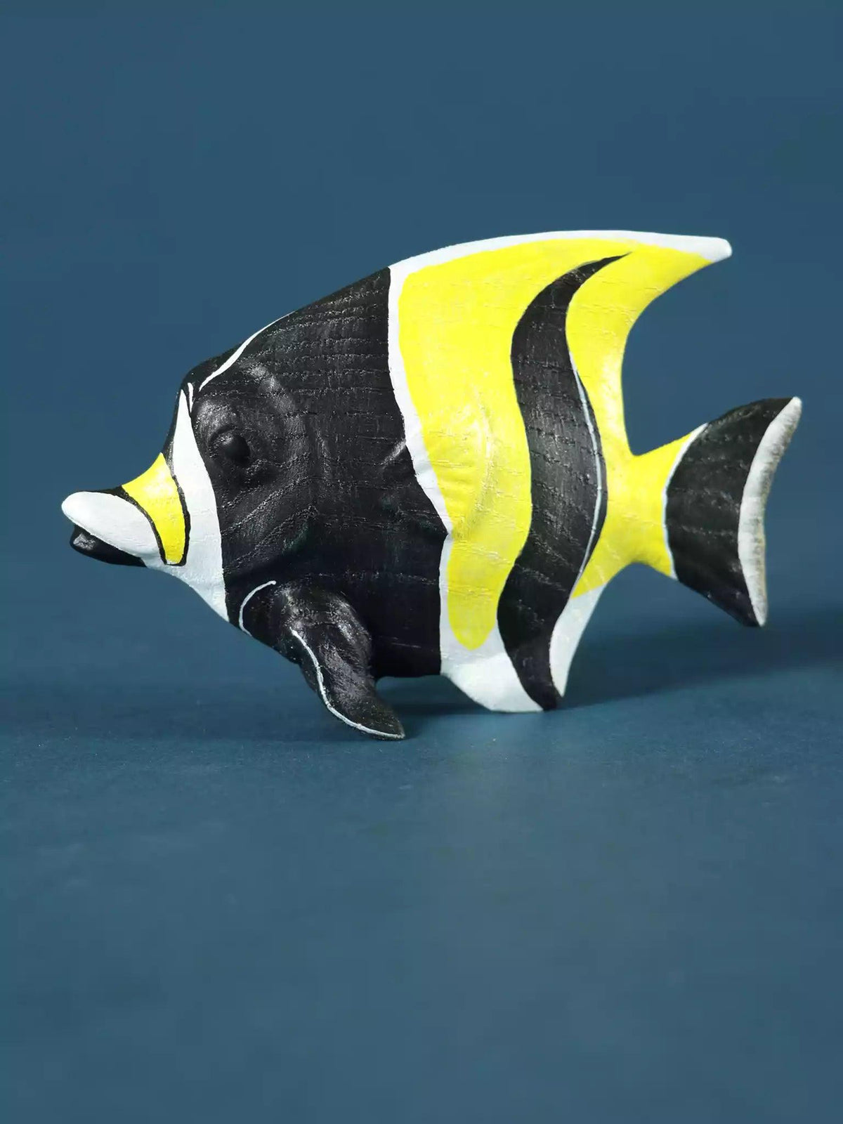 Handmade Wooden Fish - Moorish Idol Figurine– Noelino Toys