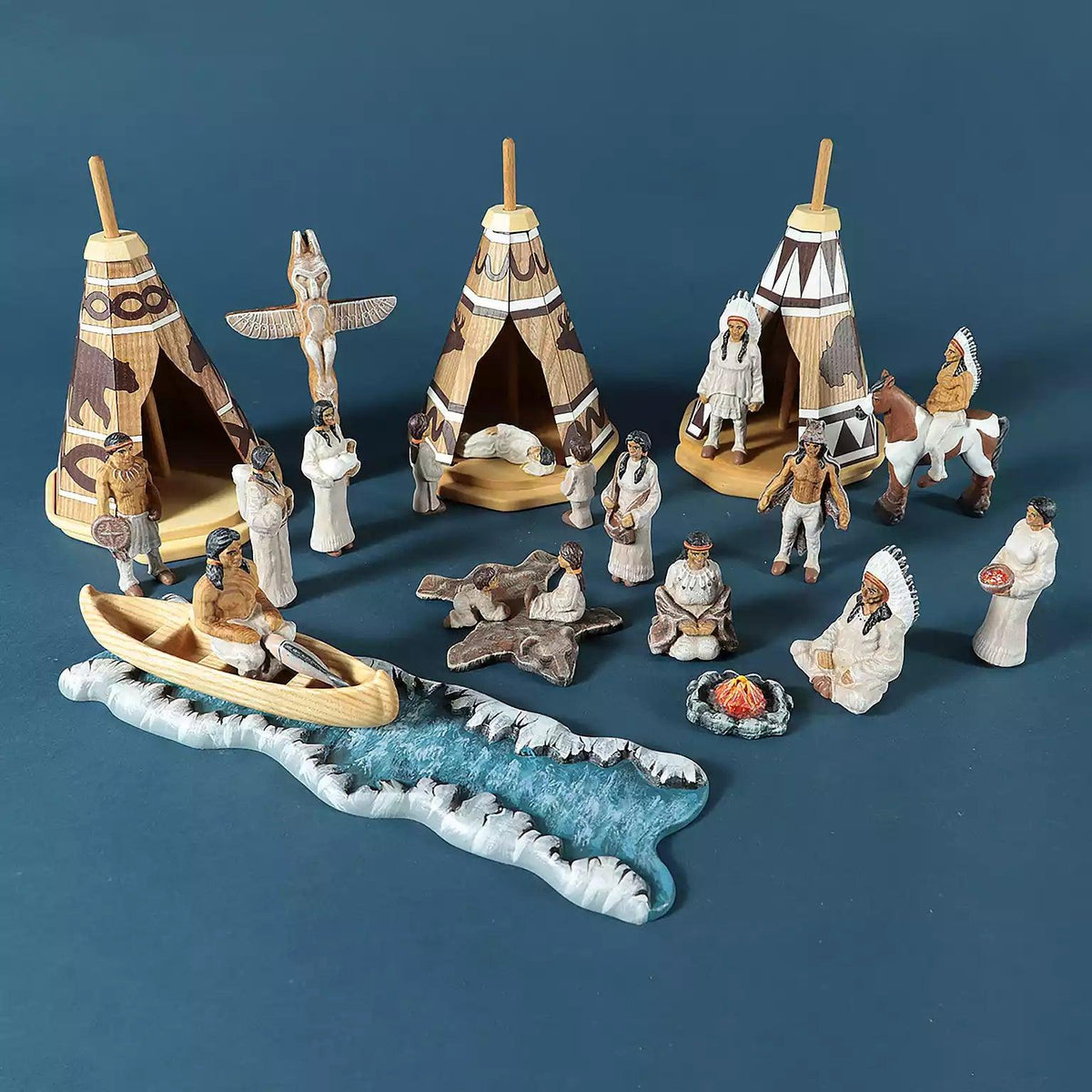 Native American People Wooden Toy– Noelino Toys