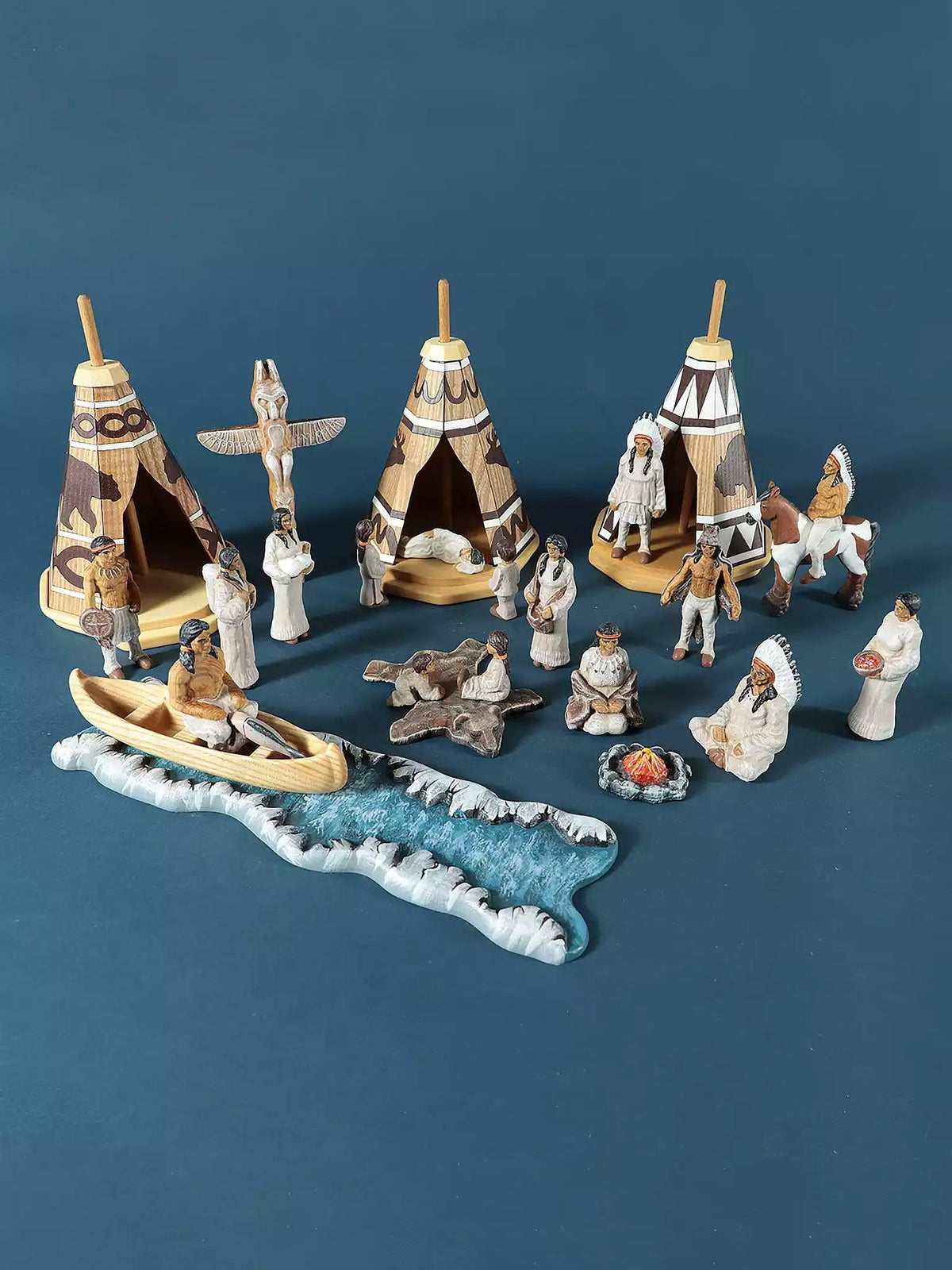 Native American People Wooden Toy– Noelino Toys