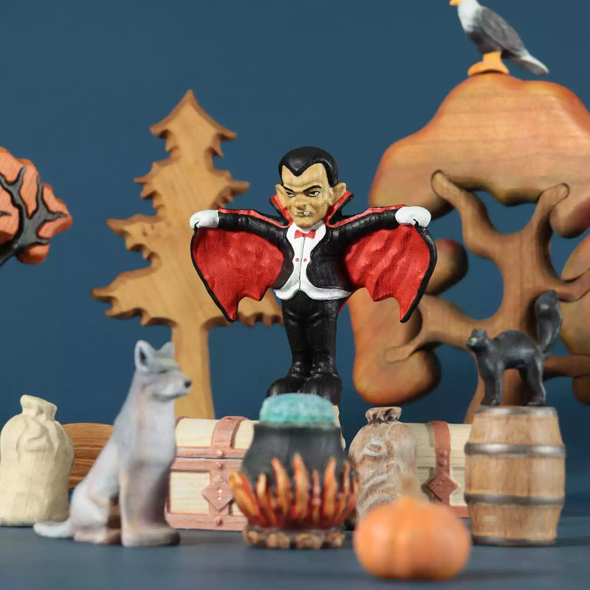 Wooden Dracula - Vampire Toy Figurine– Noelino Toys