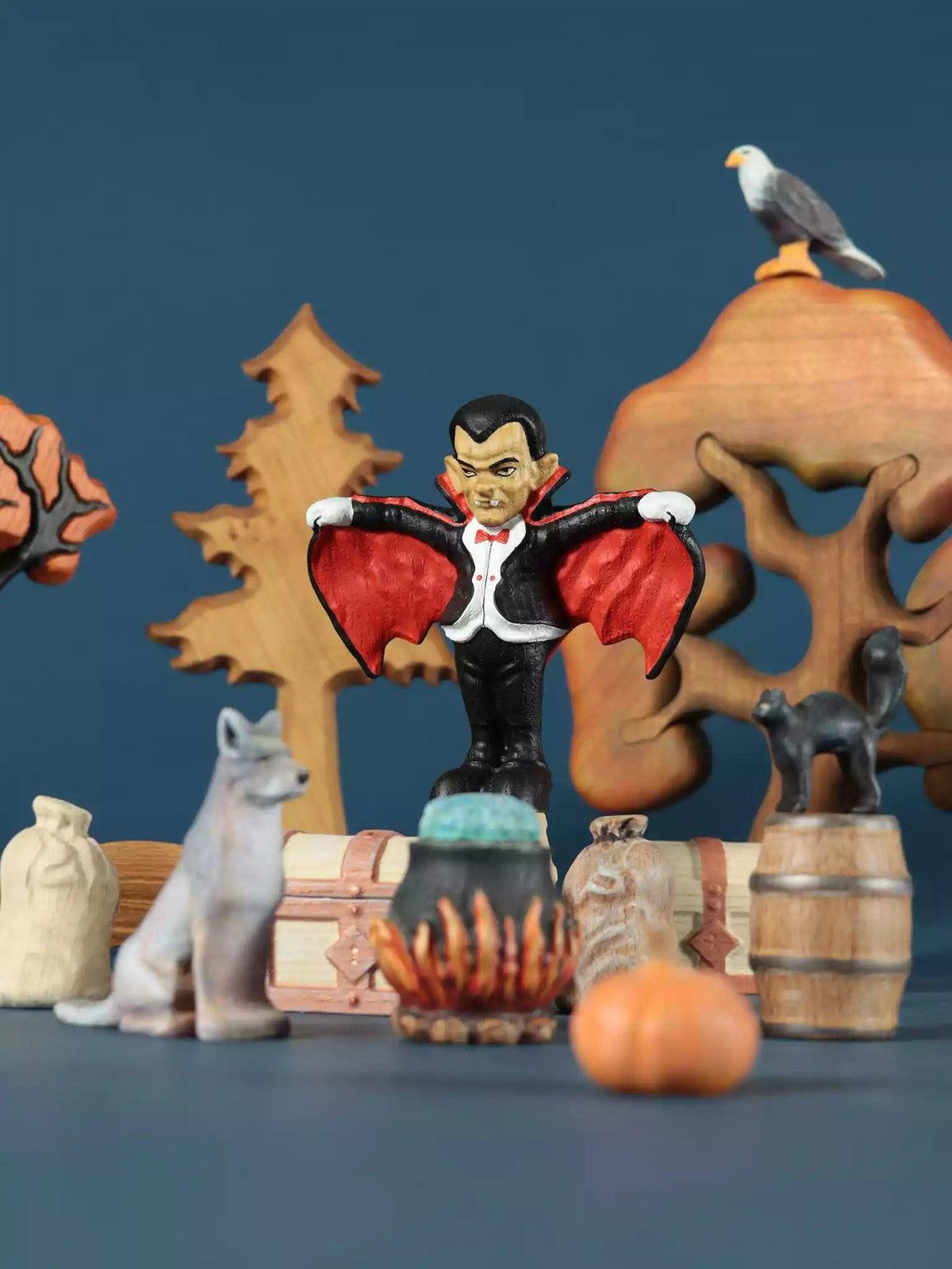 Wooden Dracula - Vampire Toy Figurine– Noelino Toys